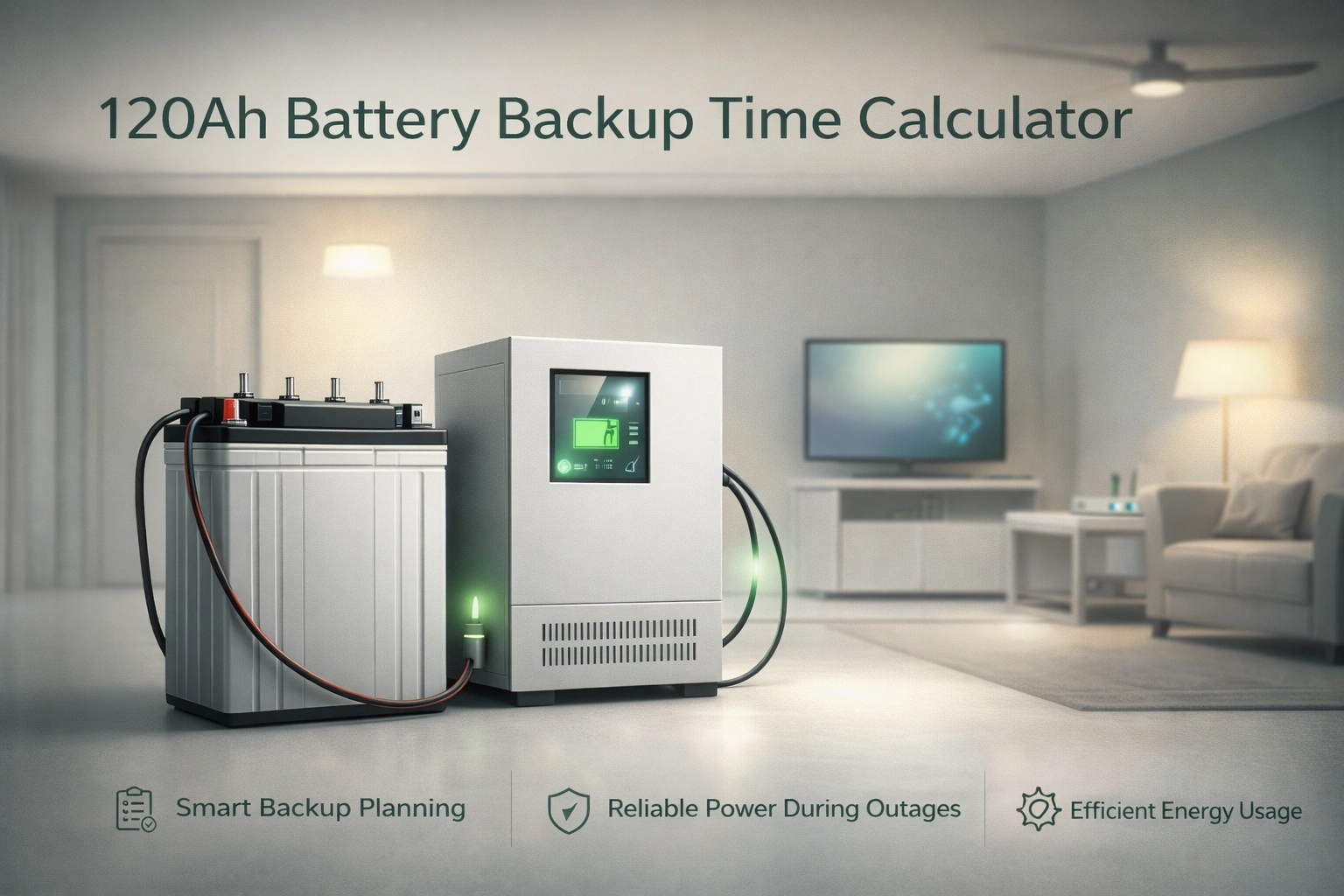 120Ah Battery Backup Time Calculator
