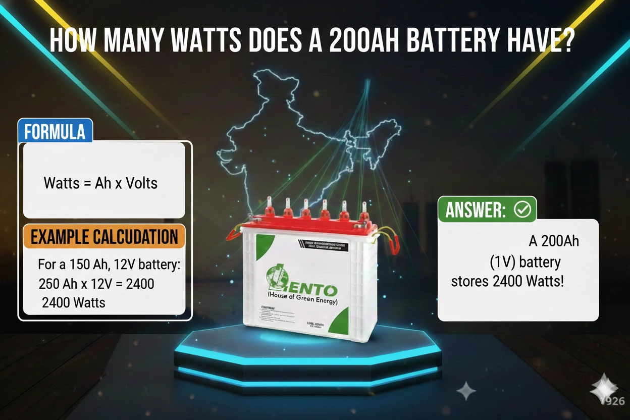 How Many Watts Does a 200Ah Battery Have?