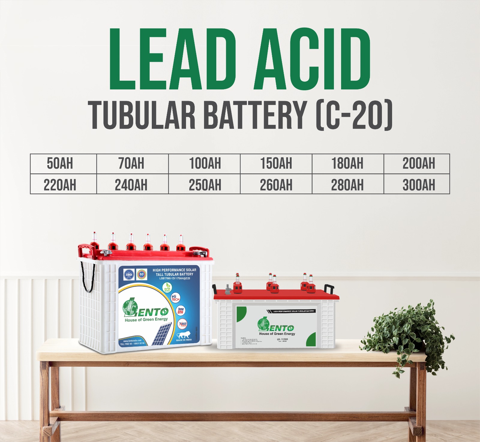 Lento India | Lead Acid Tubular Batteries Manufacturer & Exporter