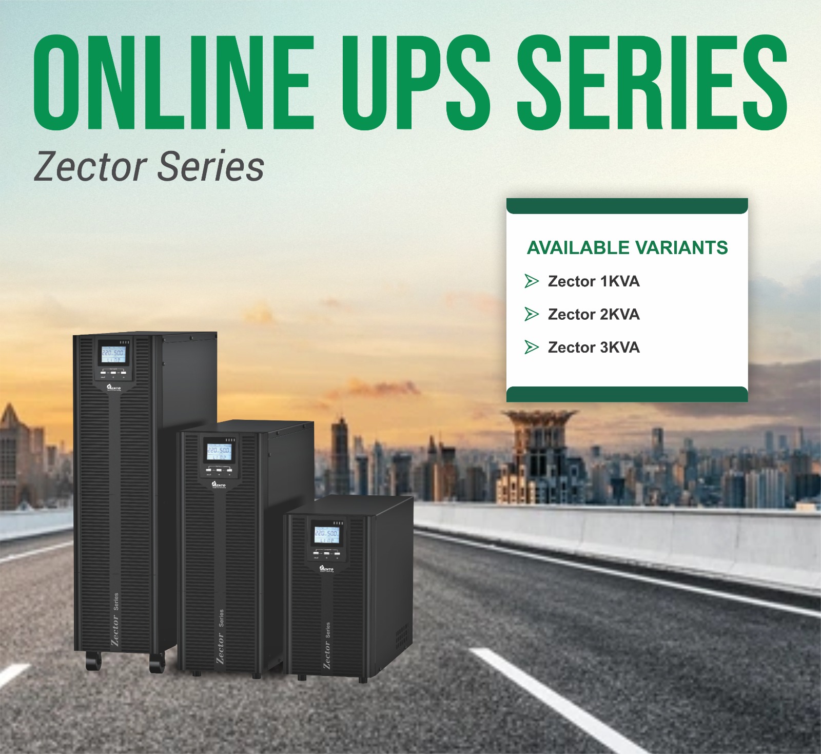 Zector Series Online UPS (1KVA-3KVA)| Lento India